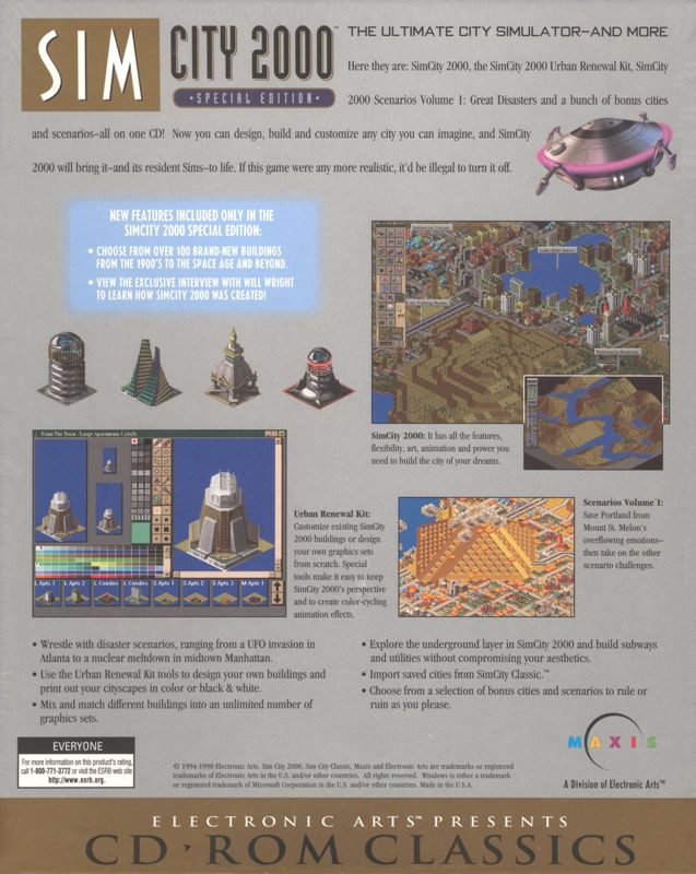 SimCity 2000: CD Collection cover or packaging material - MobyGames