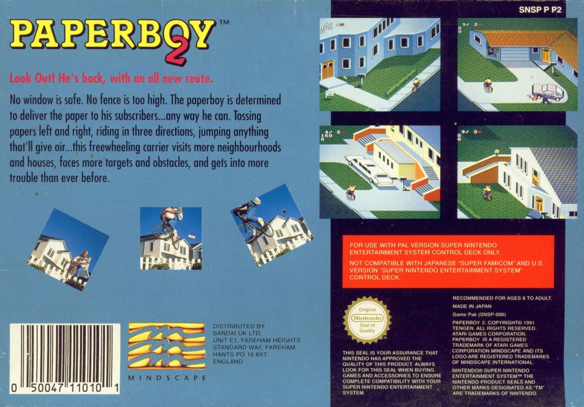 Paperboy 2 cover or packaging material - MobyGames