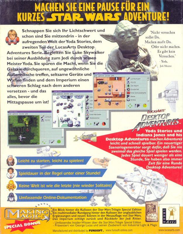 Star Wars: Yoda Stories cover or packaging material - MobyGames