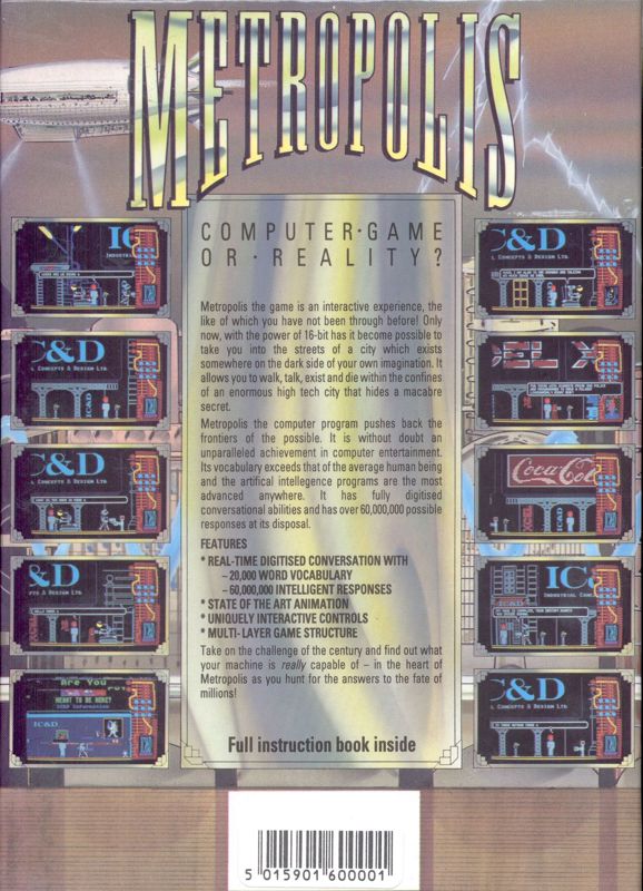 Metropolis cover or packaging material - MobyGames