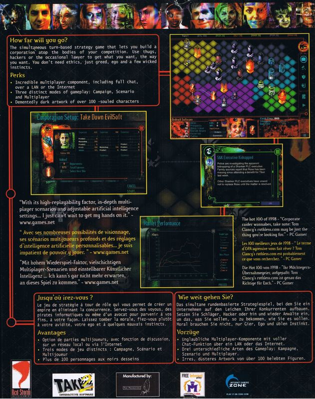 Tom Clancy's ruthless.com cover or packaging material - MobyGames