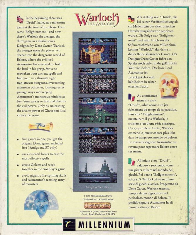 Warlock: The Avenger cover or packaging material - MobyGames