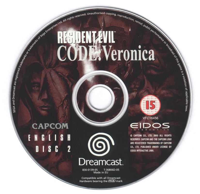 Resident Evil: Code: Veronica cover or packaging material - MobyGames