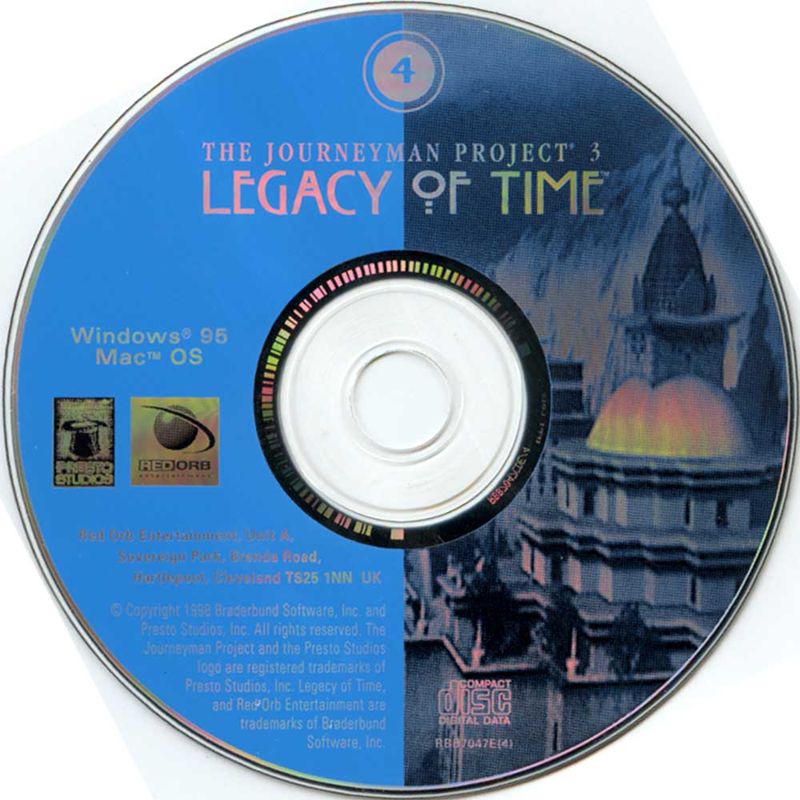 The Journeyman Project 3: Legacy of Time cover or packaging material ...