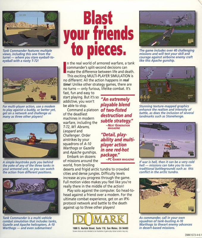 Tank Commander cover or packaging material - MobyGames