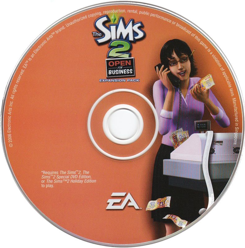 The Sims 2: Open for Business cover or packaging material - MobyGames