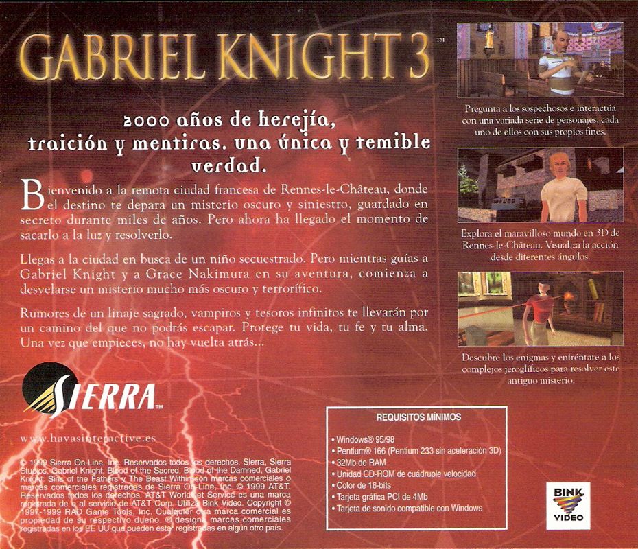 Gabriel Knight 3: Blood of the Sacred, Blood of the Damned cover or ...