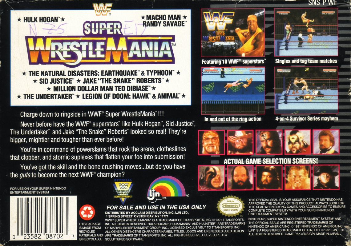 WWF Super WrestleMania cover or packaging material - MobyGames