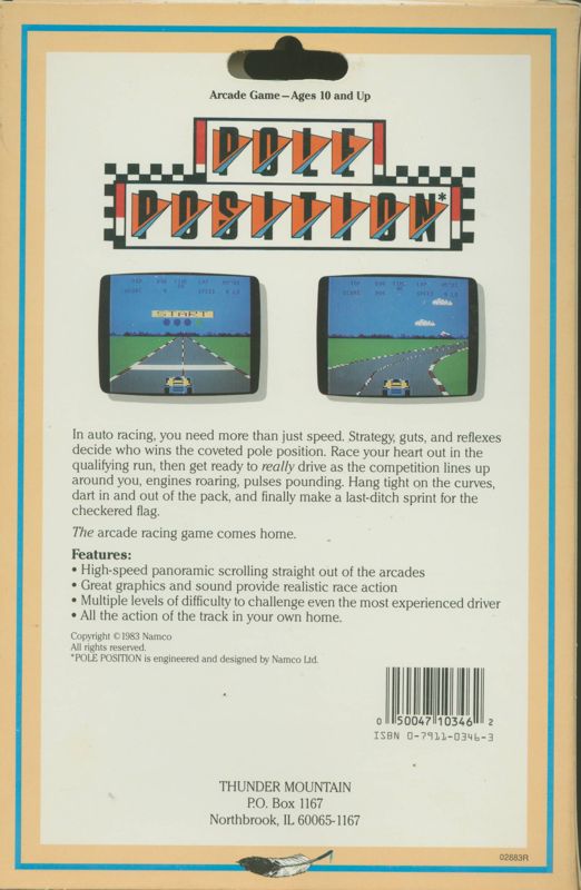 Pole Position cover or packaging material - MobyGames