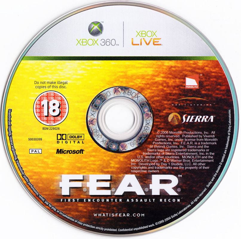 F.E.A.R.: First Encounter Assault Recon cover or packaging material ...