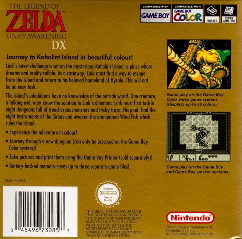The Legend of Zelda: Link's Awakening DX cover or packaging material ...