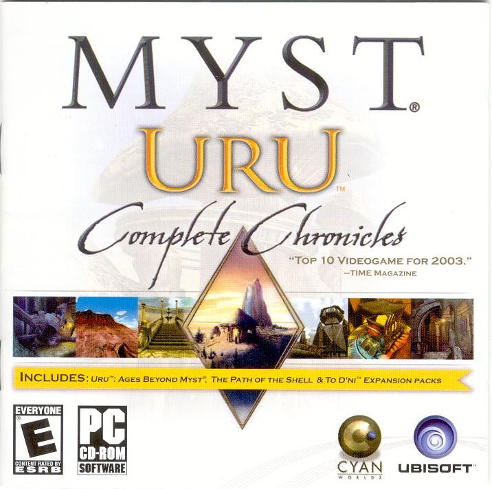 Myst Uru: Complete Chronicles cover or packaging material - MobyGames