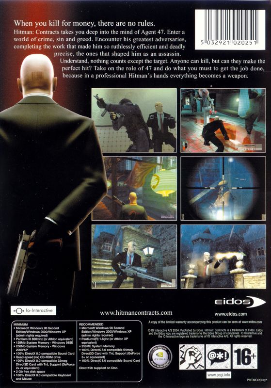 Hitman: Contracts cover or packaging material - MobyGames