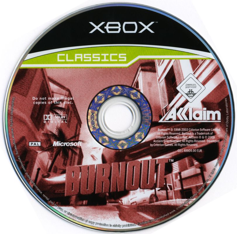 Burnout cover or packaging material - MobyGames