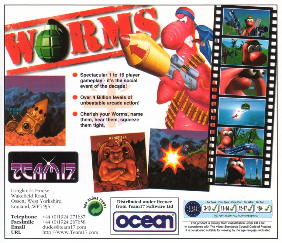 Worms cover or packaging material - MobyGames