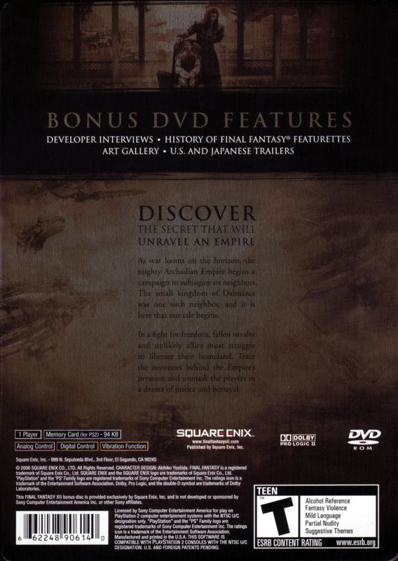 Final Fantasy XII (Collector's Edition) cover or packaging material ...