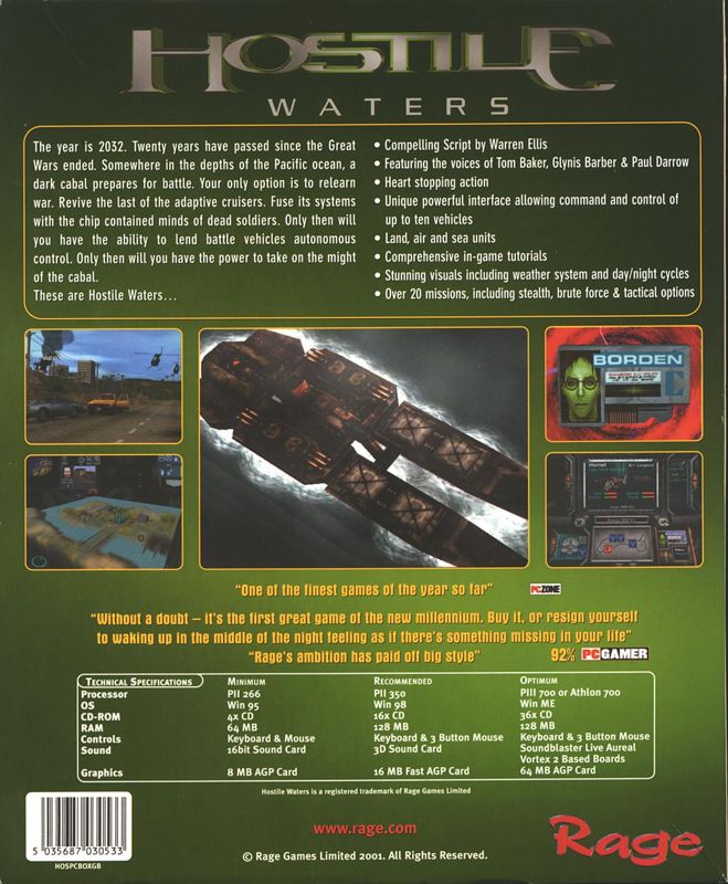Hostile Waters: Antaeus Rising cover or packaging material - MobyGames