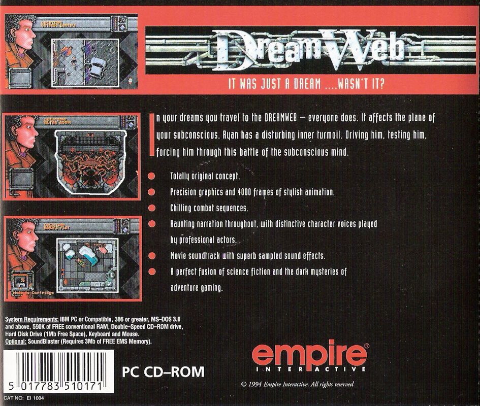 DreamWeb cover or packaging material - MobyGames