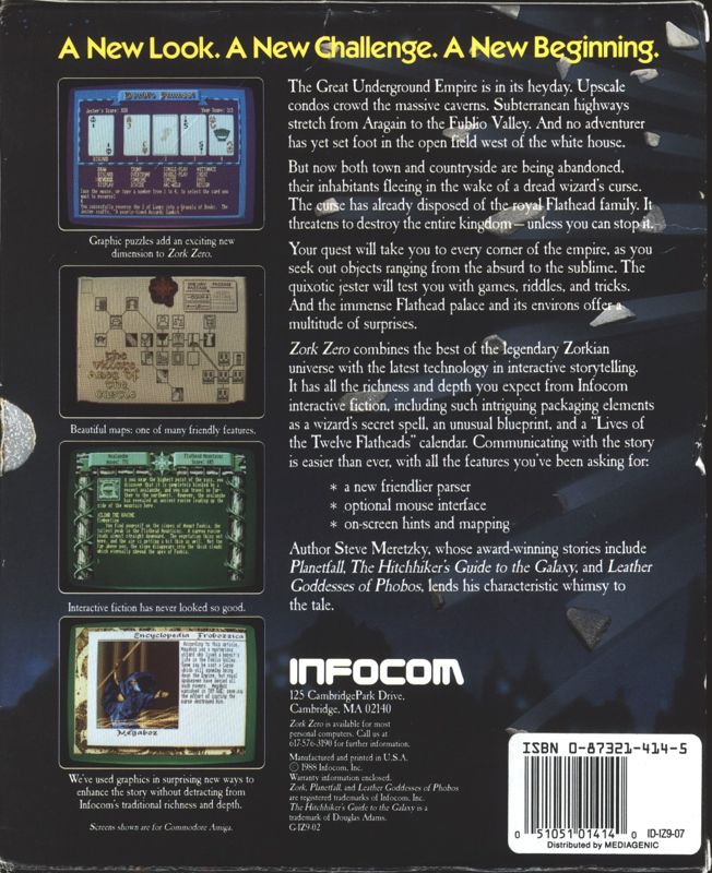 Zork Zero: The Revenge of Megaboz cover or packaging material - MobyGames