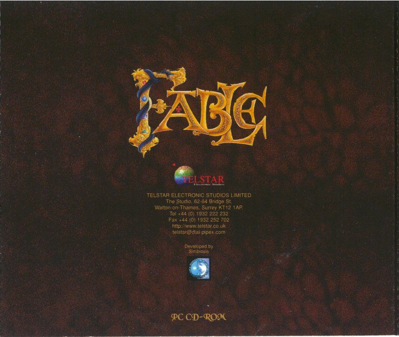 Fable cover or packaging material - MobyGames