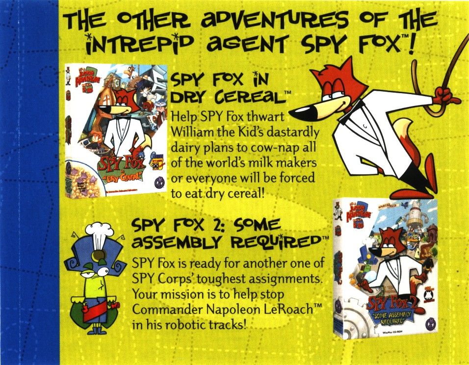 Spy Fox: "Operation Ozone" cover or packaging material - MobyGames