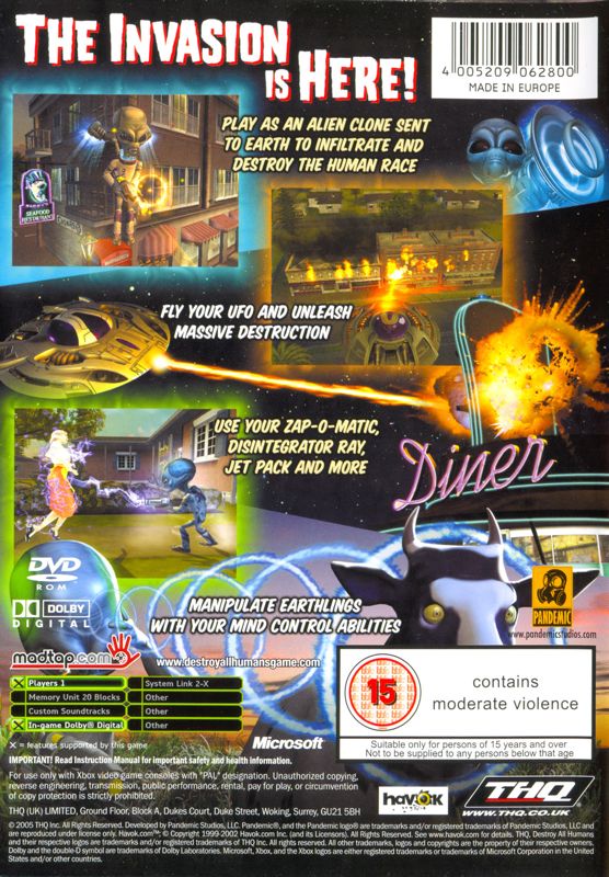 Destroy All Humans! cover or packaging material - MobyGames