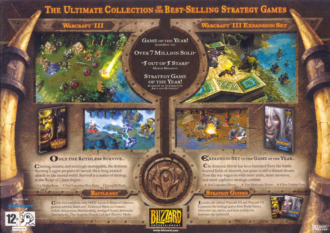 WarCraft III: Battle Chest cover or packaging material - MobyGames