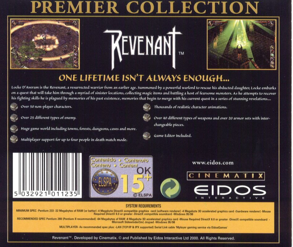 Revenant cover or packaging material - MobyGames