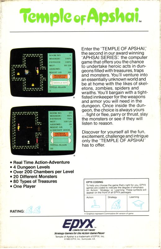 Dunjonquest: Temple of Apshai cover or packaging material - MobyGames