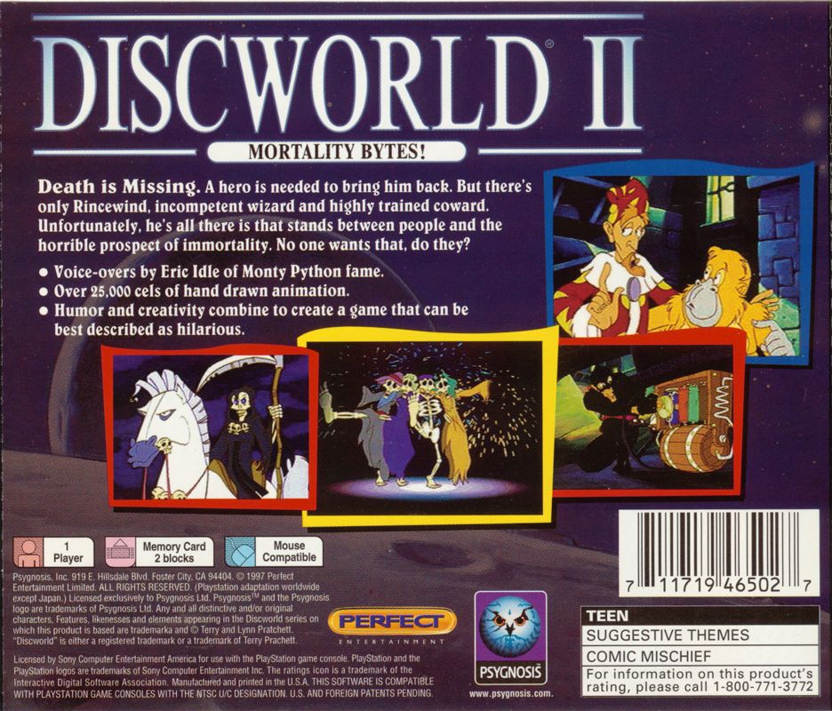 Discworld II: Mortality Bytes! cover or packaging material - MobyGames