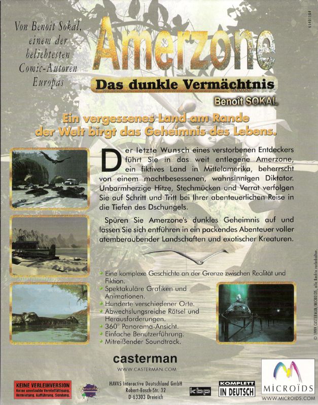 Amerzone: The Explorer's Legacy cover or packaging material - MobyGames