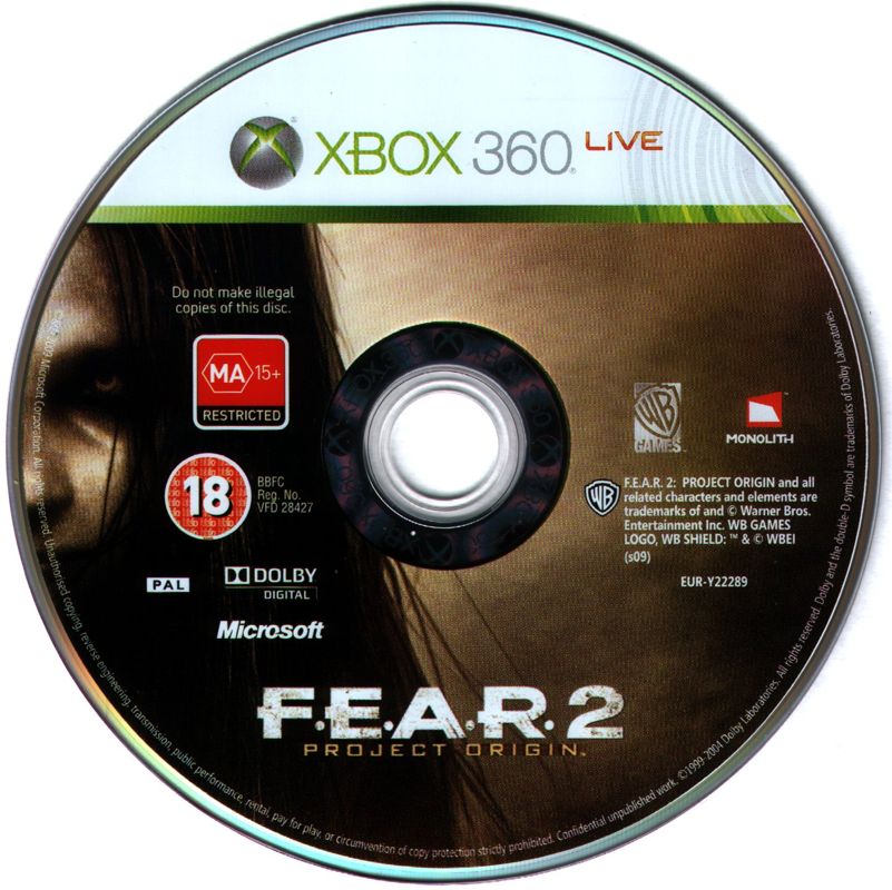 F.E.A.R. 2: Project Origin cover or packaging material - MobyGames