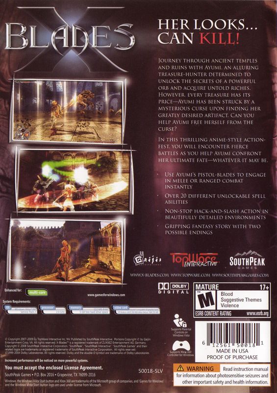 X-Blades cover or packaging material - MobyGames