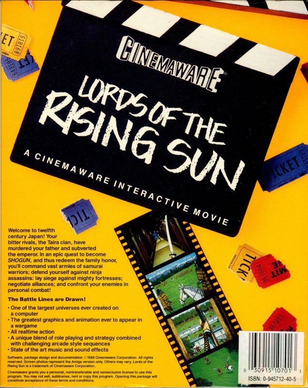 Lords of the Rising Sun cover or packaging material - MobyGames