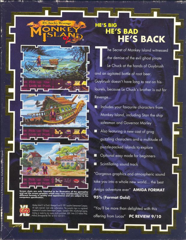 Monkey Island 2: LeChuck's Revenge cover or packaging material - MobyGames