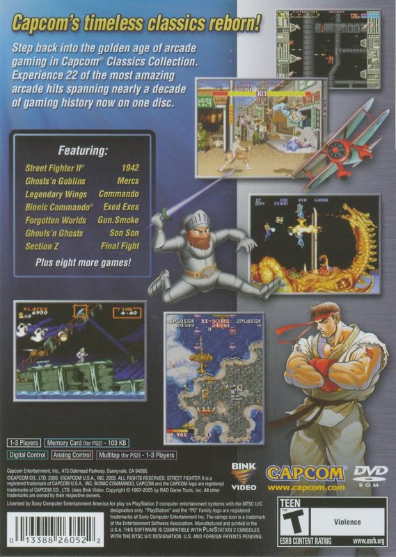 Capcom Classics Collection cover or packaging material - MobyGames
