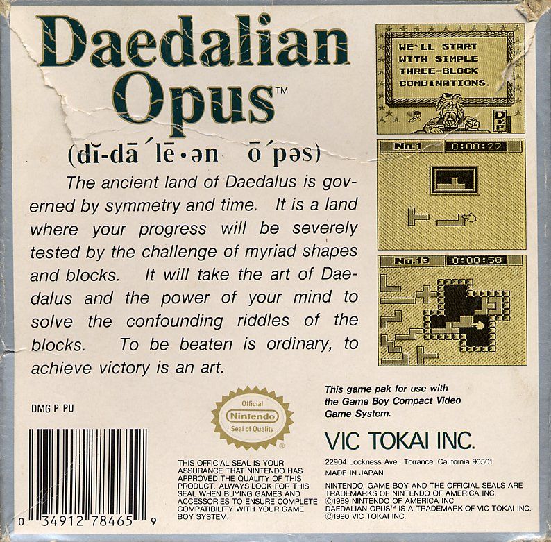 Daedalian Opus cover or packaging material - MobyGames
