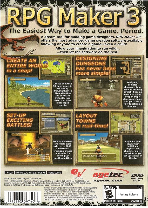 RPG Maker 3 cover or packaging material - MobyGames