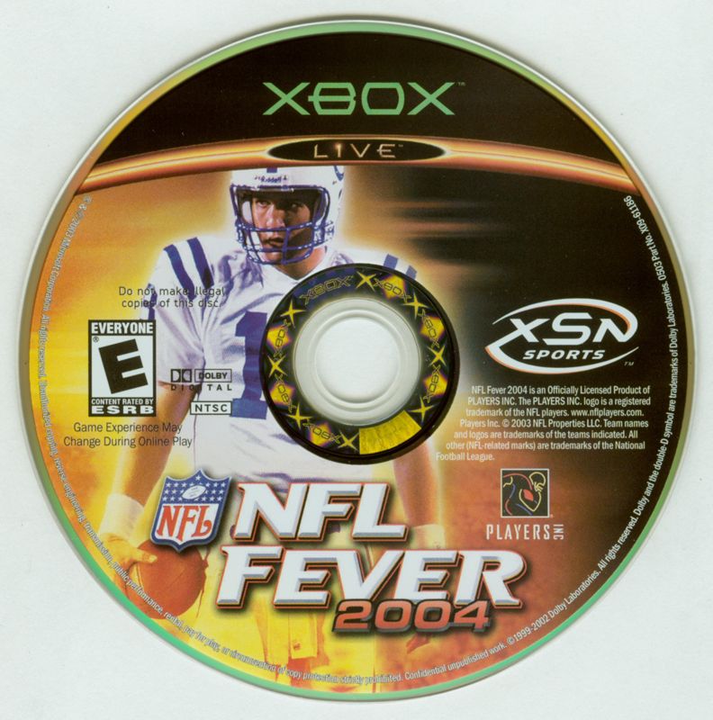 NFL Fever 2004 cover or packaging material - MobyGames
