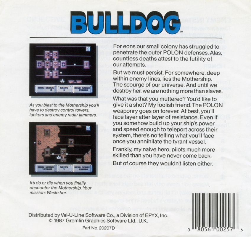 Bulldog cover or packaging material - MobyGames