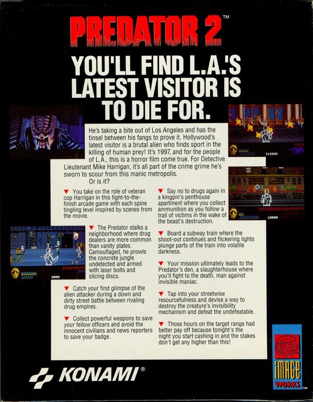 Predator 2 cover or packaging material - MobyGames