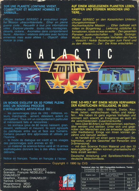 Galactic Empire cover or packaging material - MobyGames