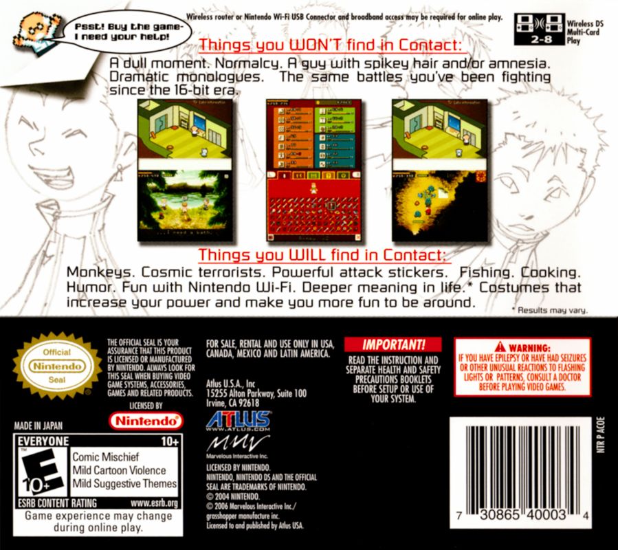 Contact cover or packaging material - MobyGames