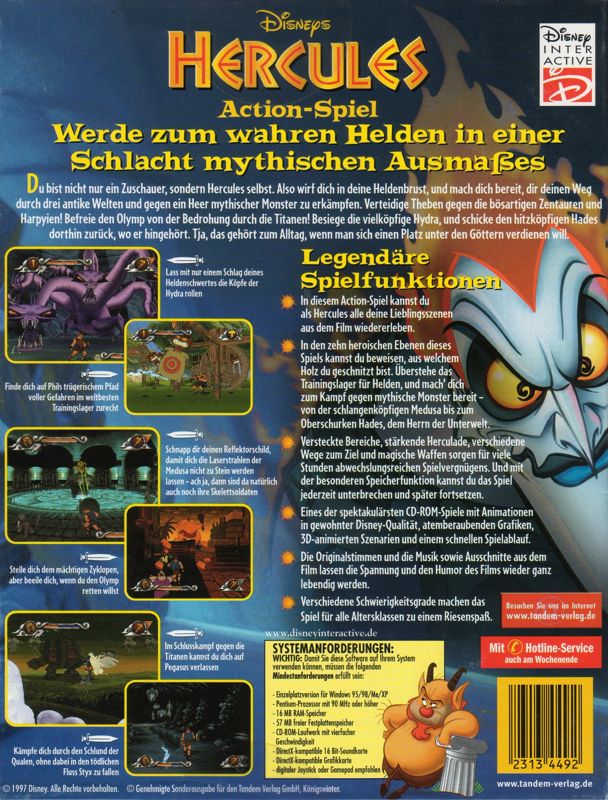 Disney's Hercules cover or packaging material - MobyGames