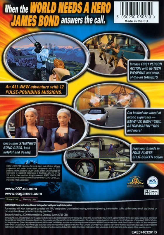 007: Agent Under Fire cover or packaging material - MobyGames