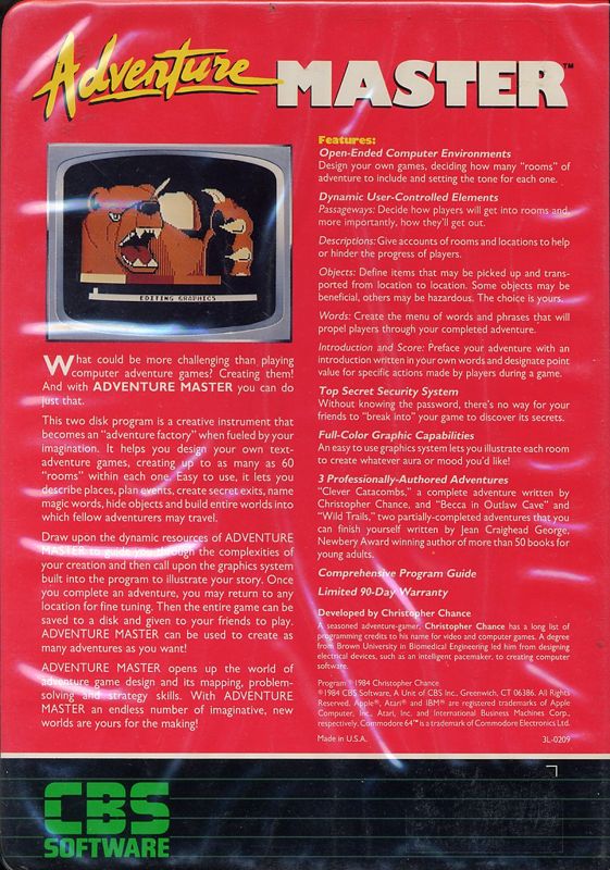 Adventure Master cover or packaging material - MobyGames