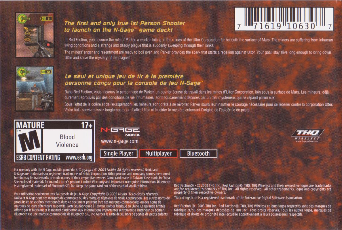 Red Faction cover or packaging material - MobyGames