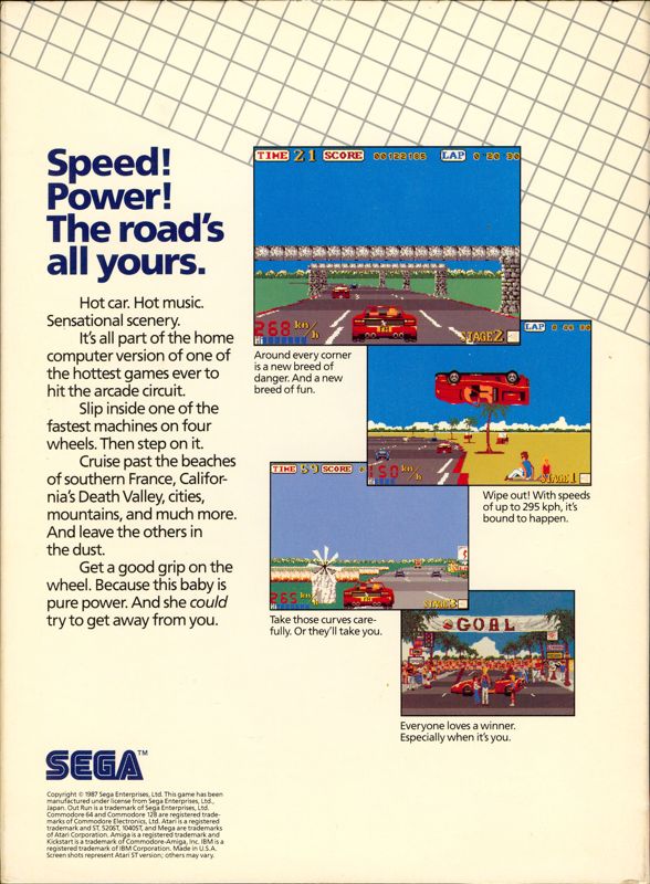 OutRun cover or packaging material - MobyGames