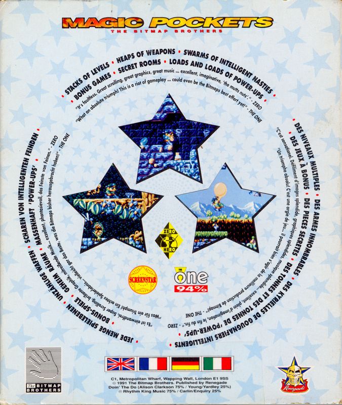 Magic Pockets cover or packaging material - MobyGames