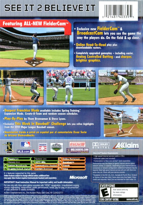 All-Star Baseball 2005 cover or packaging material - MobyGames